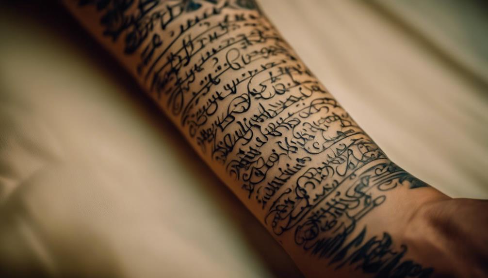 Beautiful Cursive Lettering for Tattoo Quotes - ai image generator