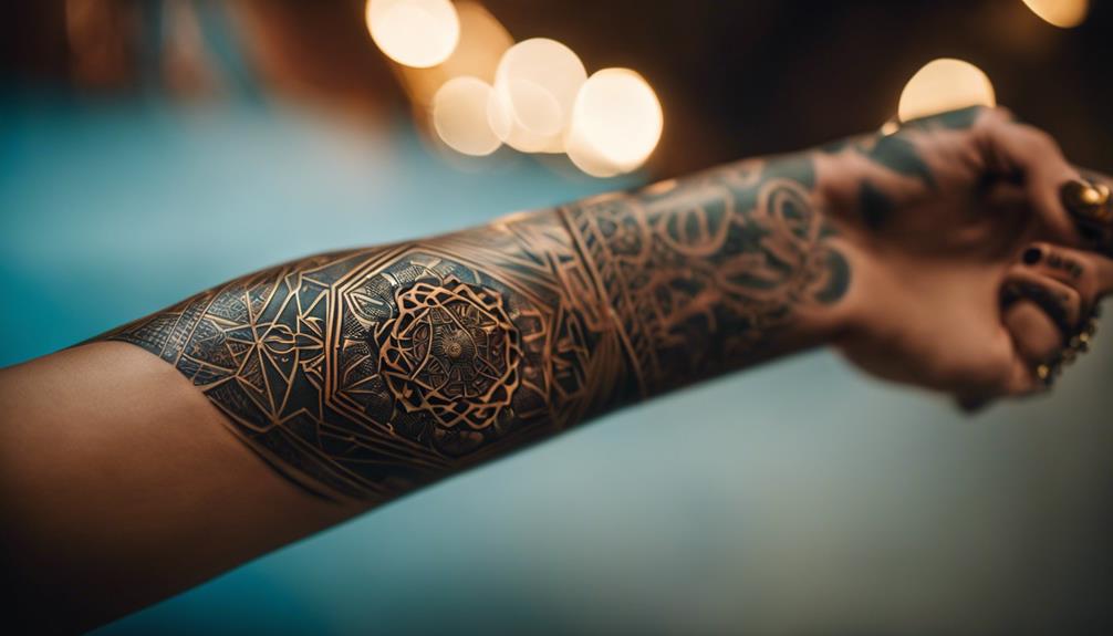 Unlock Geometric Precision on Your Inner Forearm - ai image generator