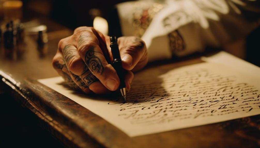 Beautiful Cursive Lettering for Tattoo Quotes - ai image generator