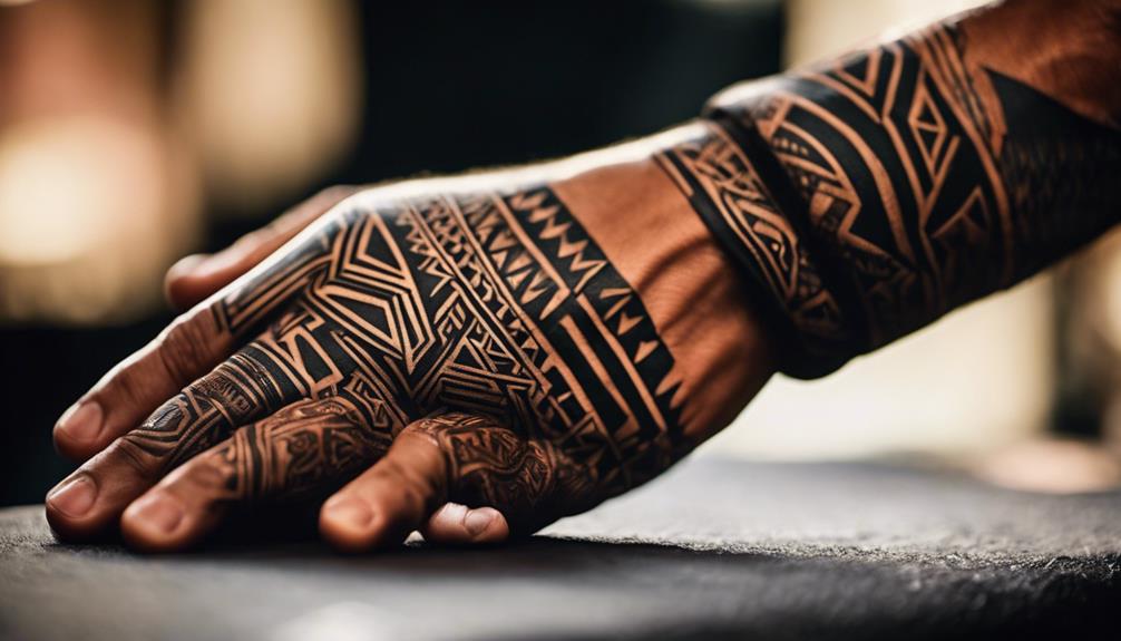 10 Bold Tribal Hand Tattoos for Men - ai image generator