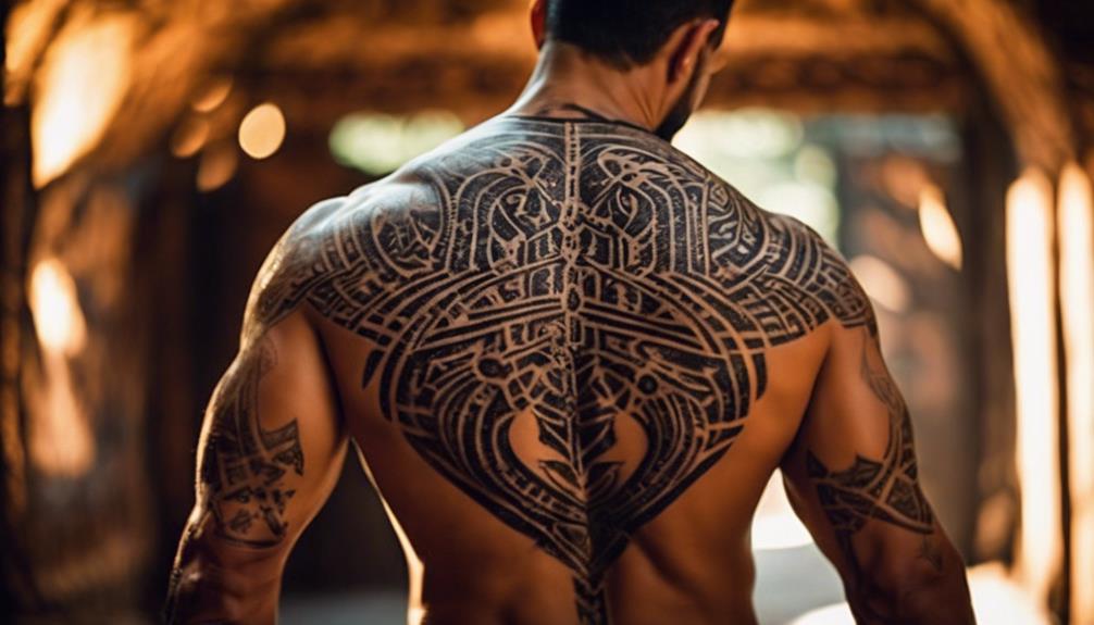 Why Tribal Tattoos Dominate Men's Backs - ai image generator
