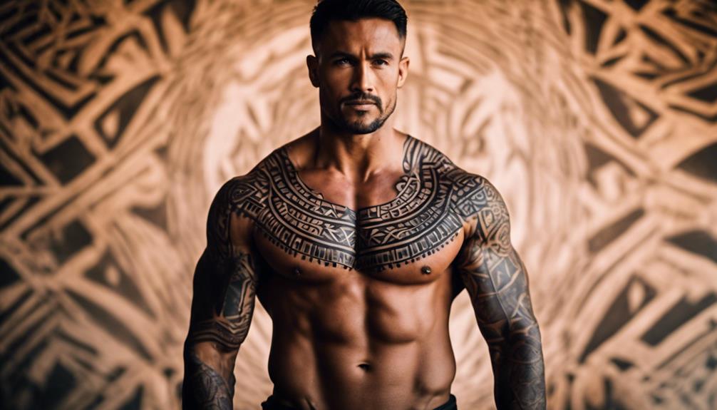 Top Tribal Chest Tattoos for Men - ai image generator