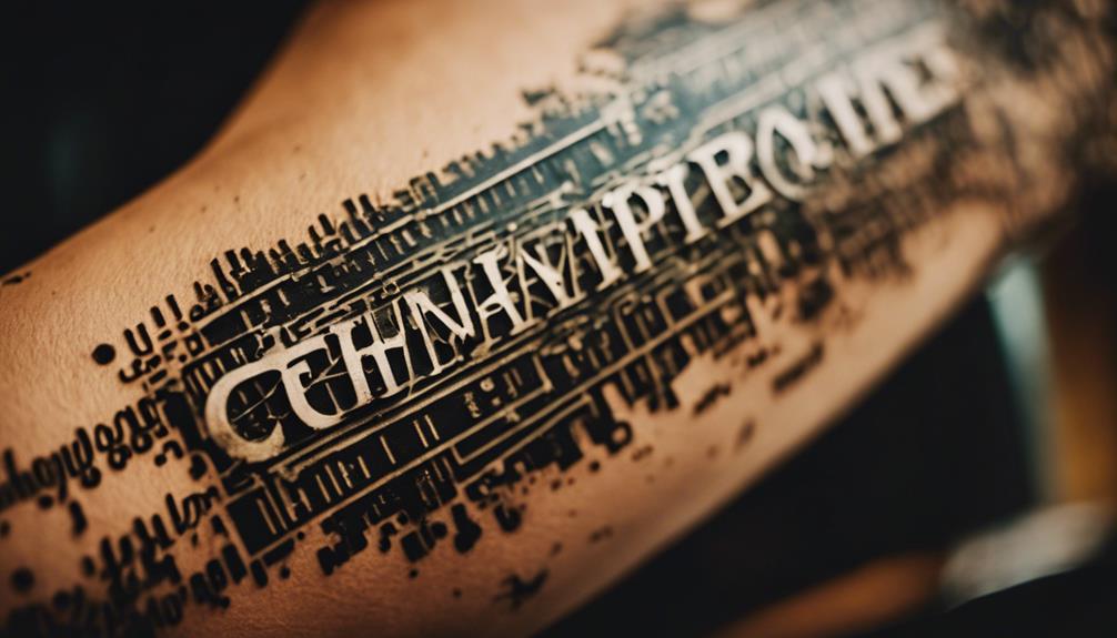 Typewriter Font Tattoos: Great Lettering Ideas - ai image generator