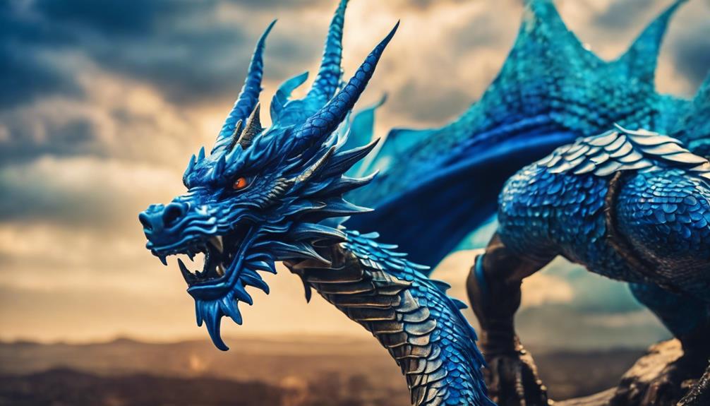 Designing Blue Dragon Hand Tattoos for Men - ai image generator