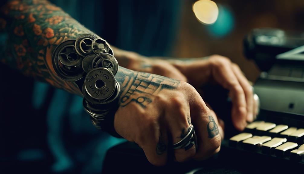 Guide to Typewriter Font Tattoo Lettering Ideas - ai image generator